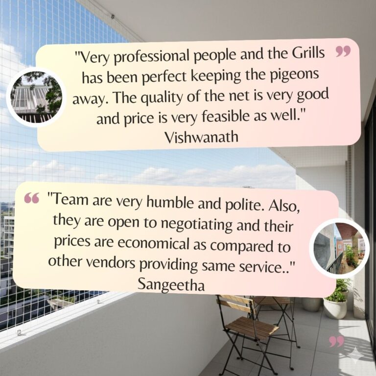 AV Safety Nets in Bangalore | Best Quality Pigeon Net in Bangalore